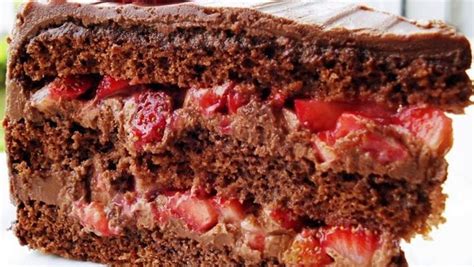 Receita De Bolo De Chocolate Morangos