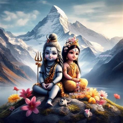 Shiv Parvati Cartoon Cute Images Free 50 In 2024 Cute Images