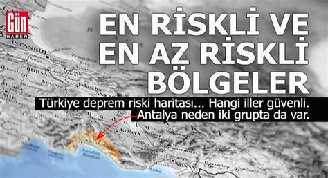 Türkiye de deprem riski en az olan şehirler