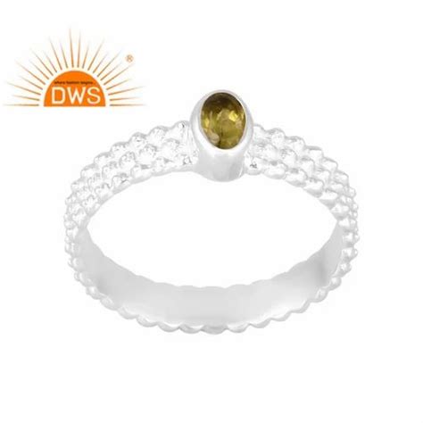 DWS Handmade 925 Fine Sterling Silver Natural Peridot Gemstone