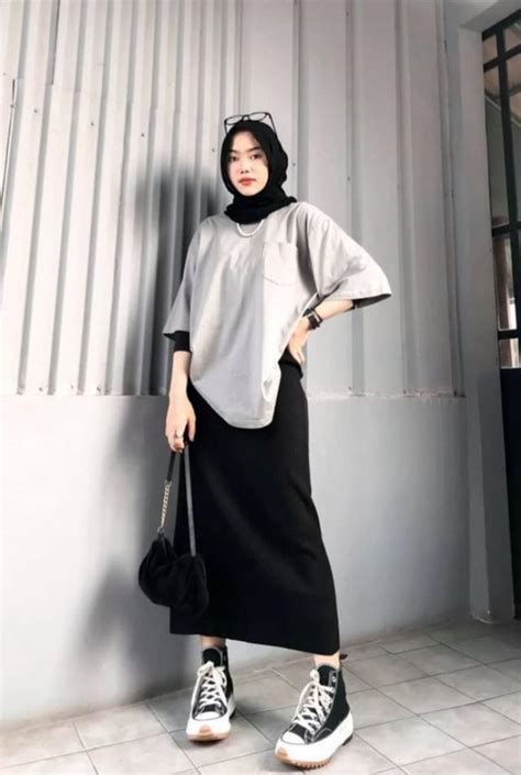 Inspirasi Ootd Kaos Oversize Hijab Yang Fashionable Abis
