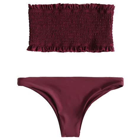 Sexy Off Shoulder Bikini Set 2018 Solid Swimwear Women Sexy Ruffle
