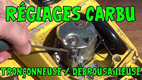 Comment régler un carburateur de tronçonneuse débroussailleuse YouTube