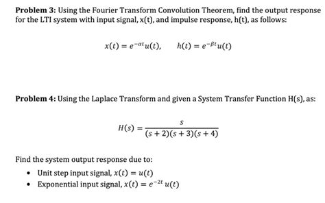 solved problem 3 using the fourier transform convolution
