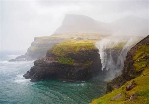 Exploring M Lafossur Waterfall In G Sadalur Faroe Islands Avenly