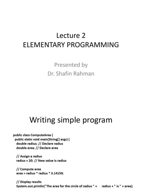 lecture 2 pdf variable computer science computer program
