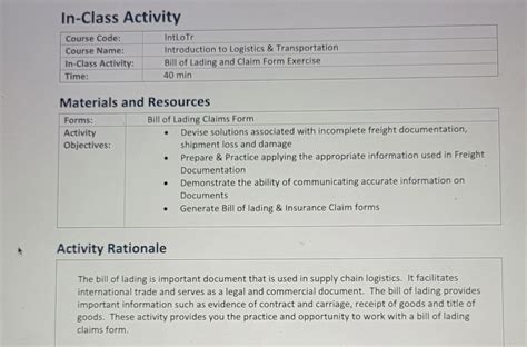 Please Fill Day And Ross Bill Lading And Freight Claim Form