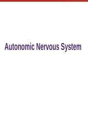 Autonomic Nervous System Pptx Autonomic Nervous System Introduction