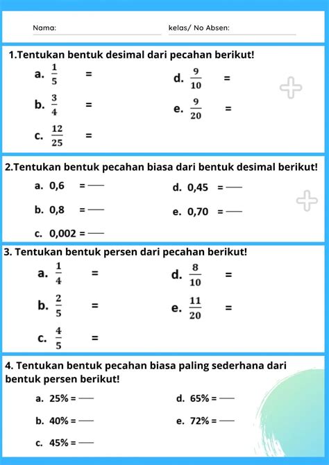 Soal Mengubah Pecahan Biasa Ke Desimal Kelas 4 Sd Homecare24 School