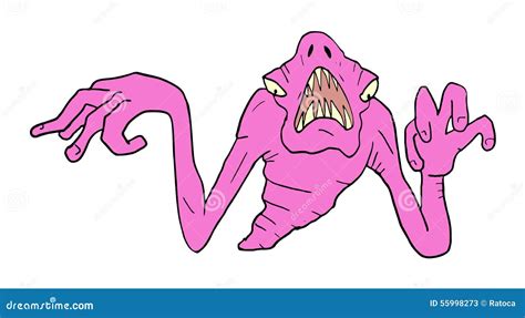 Monstre rose illustration de vecteur Illustration du caractère 55998273