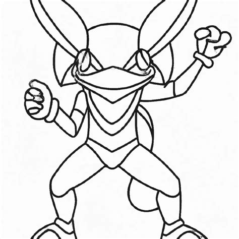 Desenhos De Pok Mon Greninja Para Imprimir E Colorir