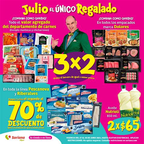 Folleto Soriana Fin De Semana Julio Regalado Del 27 Al 30 De Junio