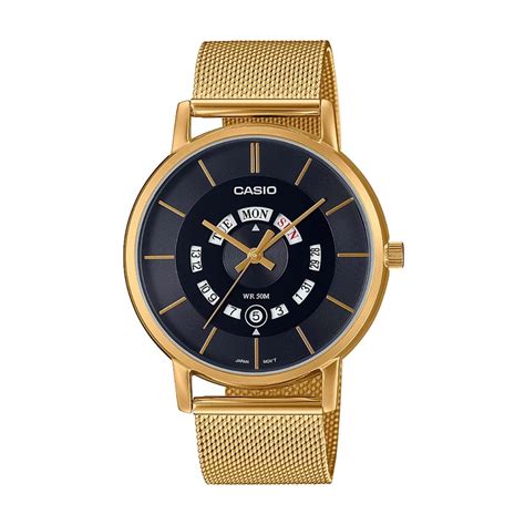 Ripley RELOJ CASIO HOMBRE ANÁLOGO MTP B135MG 1A ORIGINAL DORADO NEGRO
