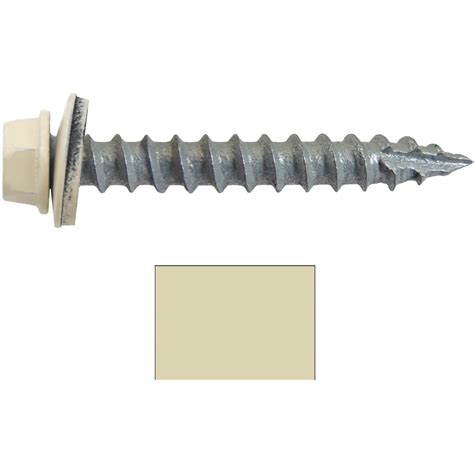 14 Metal ROOFING SCREWS 250 Screws X 1 1 2 IVORY Hex Head Sheet
