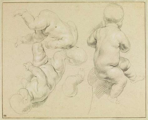 François Duquesnoy Studies of naked children and a leg PICRYL