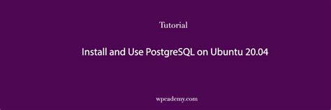 how to install and use postgresql on ubuntu 20 04 wpcademy hot sex picture