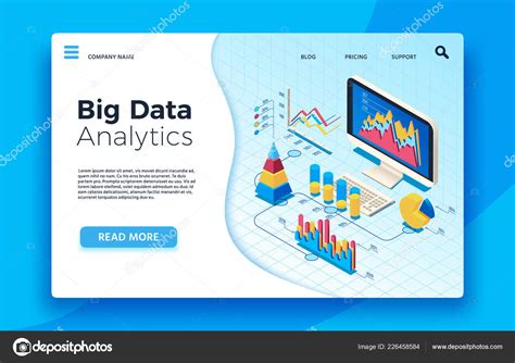 Isometric Big Data Analytics Analytical Infographic Statistic