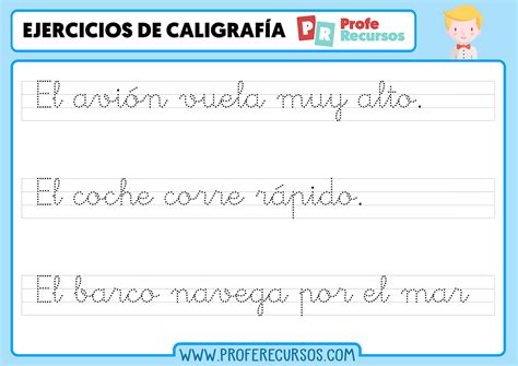 Fichas de CALIGRAFÍA para NIÑOS de Primaria Para Imprimir