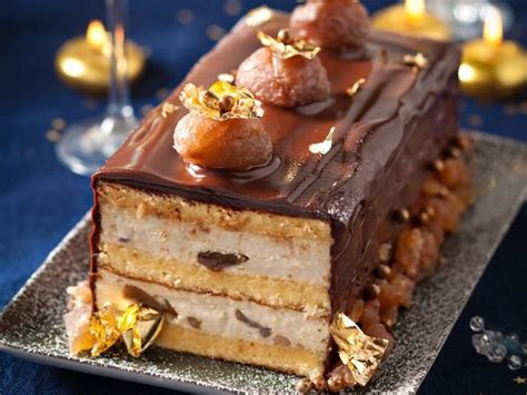 Bûche aux marrons glacés Recettes Recette Recette marron Buche