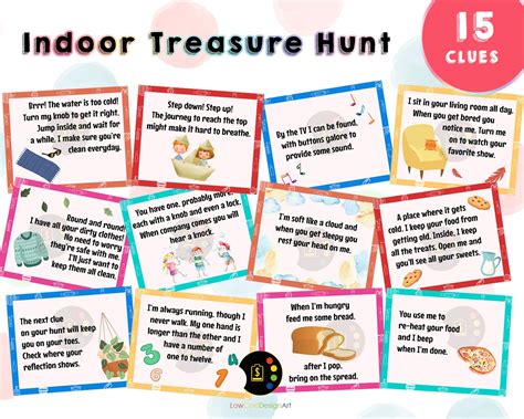 Scavenger Hunt Clues Inside