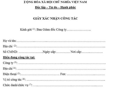 Mẫu giấy xác nhận công tác mới nhất năm 2022 Hướng dẫn cách viết mẫu