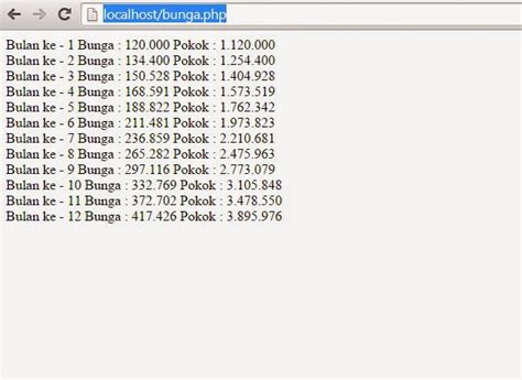 Menghitung Saldo Bunga Dengan Perulangan Do While Di PHP Dunia Ilmu
