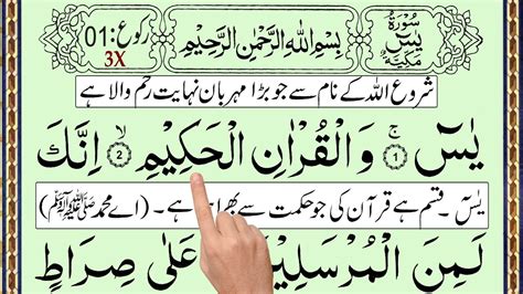 Surah Yaseen Beautiful Recitation Surah Yasin Ruku 01 With Urdu