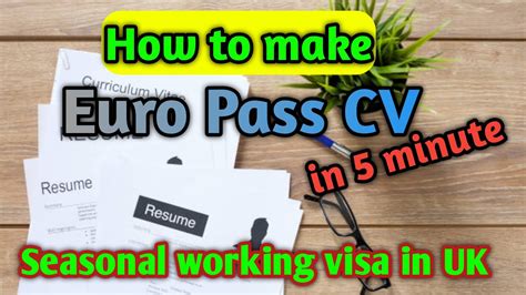 How To Make Euro Pass CV In 5 Minute YouTube