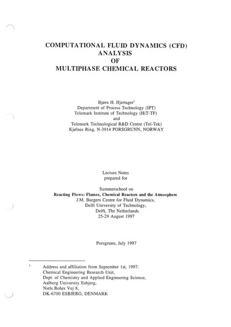 pdf computational fluid dynamics cfd analysis of multiphase chemical reactors