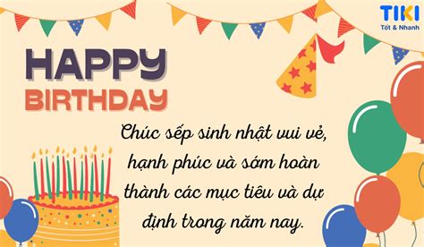 80 Lời chúc sinh nhật sếp ngắn gọn hài hước và ý nghĩa TIKI