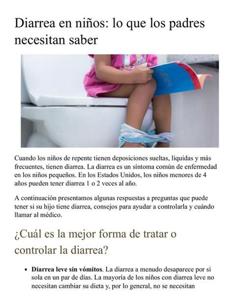 Diarrea en Niños Lo que los Padres Necesitan Saber Medicina y