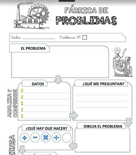 Ficha para plantear desarrollar y resolver problemas matemáticos Mi
