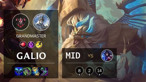 Galio Mid Vs Ahri Kr Grandmaster Patch Youtube