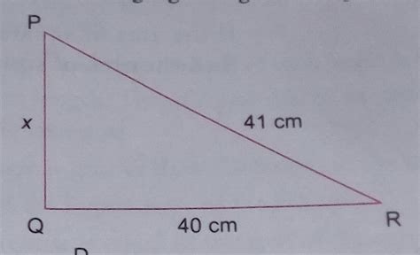 find the length of unknown side in each of the following right angled triangle