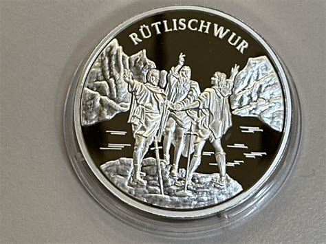 Medaille Silber 999 20g Schweizer Volksbräuche Rütlischwur Kaufen auf
