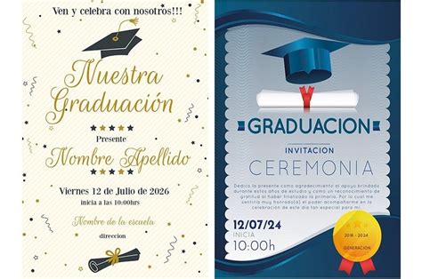 20 Plantillas Invitaciones Graduacion Clausura Psd VISION GRAPHIC