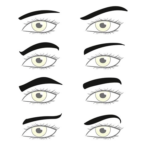 Eyebrow Stencils Kit 16 Free PDF Printables Printablee