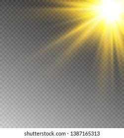 Sunlight Isolated Sun Light Effect Golden Stock Vector Royalty Free