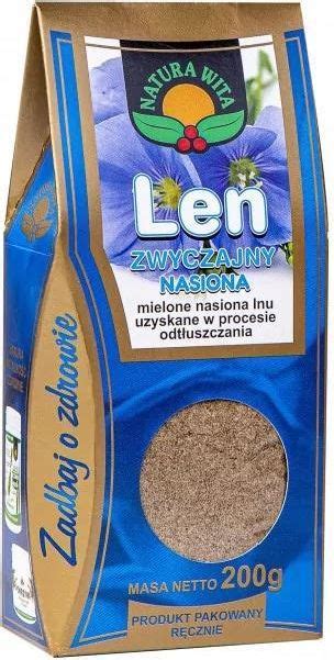 Natura Wita Len Zwyczajny Nasiona Mielone 200 G Opinie I Ceny Na Ceneo Pl