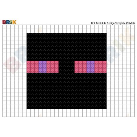 Enderman Face Pixel Art