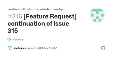 Feature Request Continuation Of Issue Issue