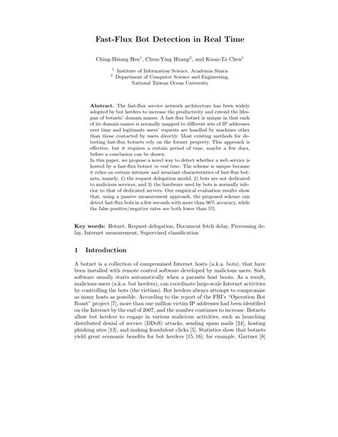pdf fast flux bot detection in real time