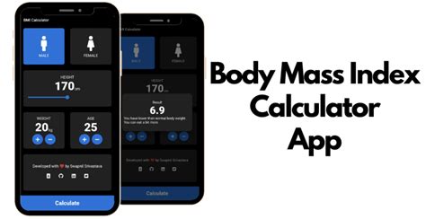 Simple BMI Calculator App Which Calculated Body Mass Index Using Flutter
