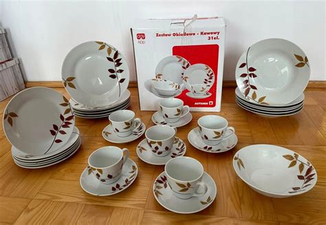 porcelana zestaw serwis obiadowo kawowy na 6 osób 13648445345