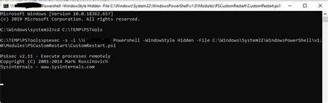 run powershell script on remote pc using psexec i programming and development spiceworks