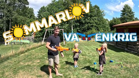 Sommarlov Och Familjen Har Vattenkrig Och Paddlar Sup Sommar Vlogg