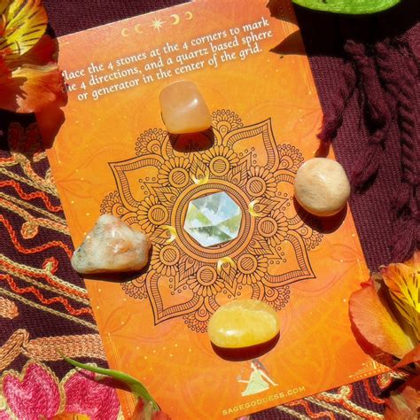 Sacral Chakra Crystal Quad For Passion Creativity Sage Goddess