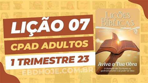 Lição CPAD Adultos Trimestre 2 Escola Dominical