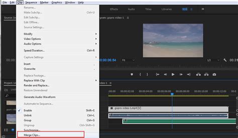 How To Merge Combine Clips In Adobe Premiere Pro