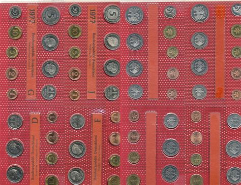 DM Kursmünzensatz komplett 4 Platten Bundesrepublik Deutschland DM